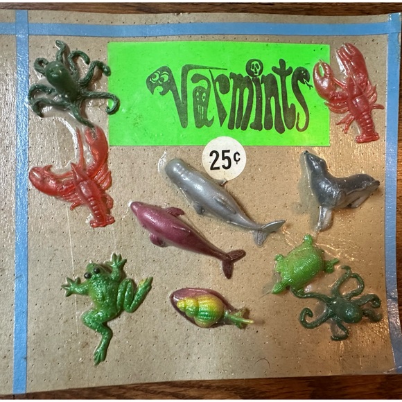 Other | Vintage Gumball Vending Machine Prize Card Frog Turtle Shell ...